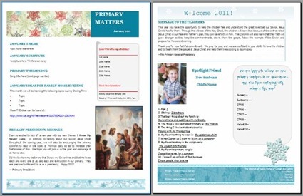 amber's notebook: Primary January Newsletter Template